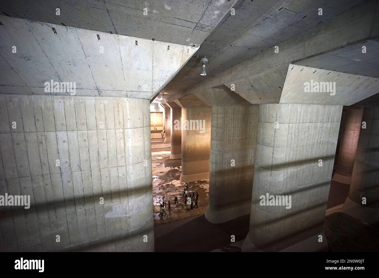 In this Nov. 10, 2015 photo, visitors walk trough the main water tank ...