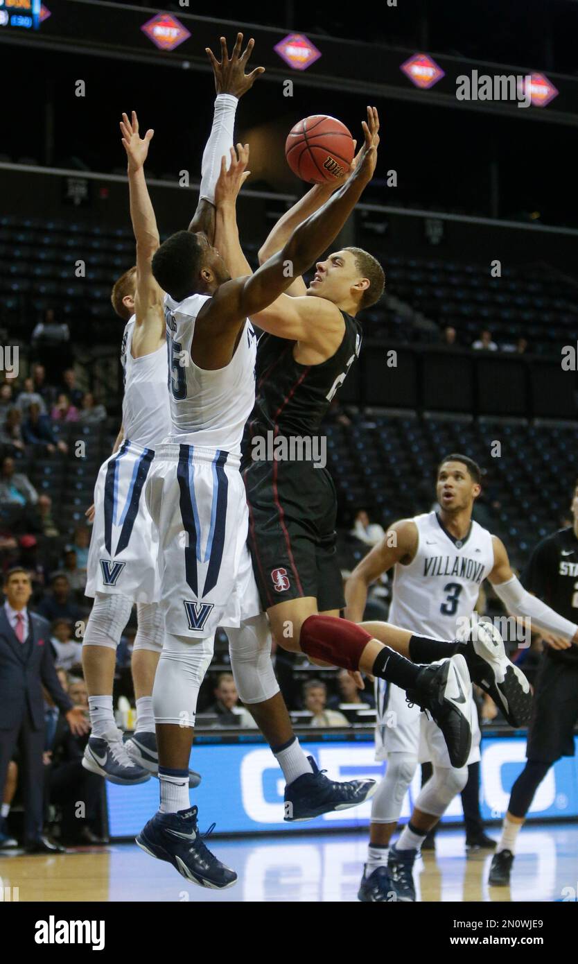 Stanford's Reid Travis (22) shoots over Villanova's Darryl Reynolds (45 ...