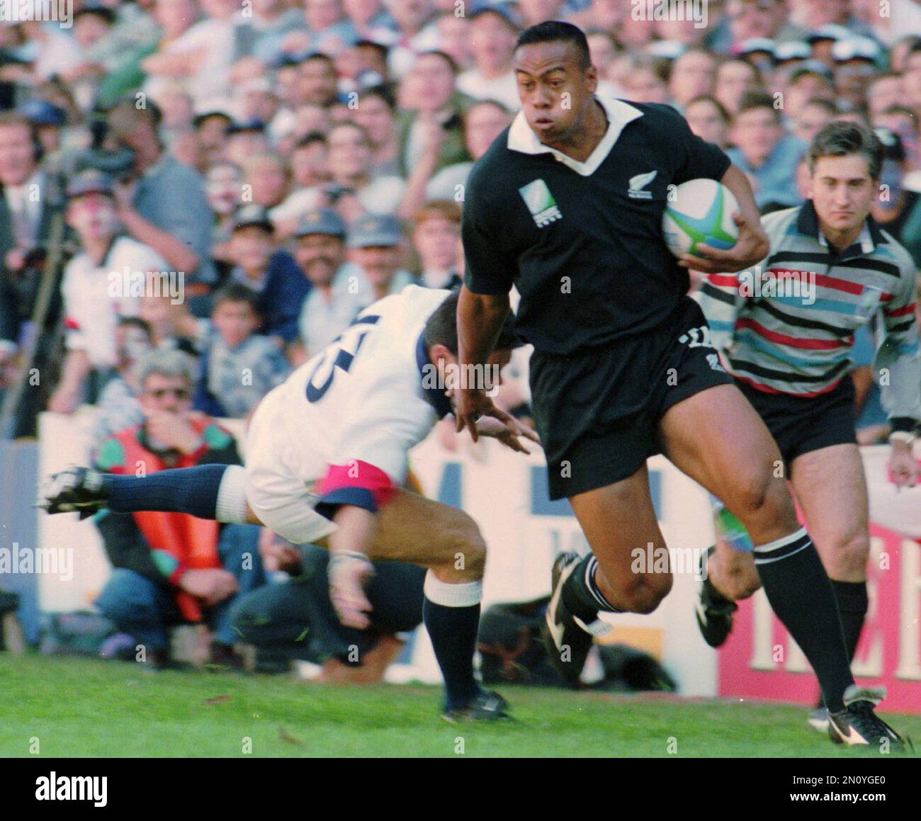 In this June 18, 1995 file photo, New Zealand All Blacks winger Jonah ...