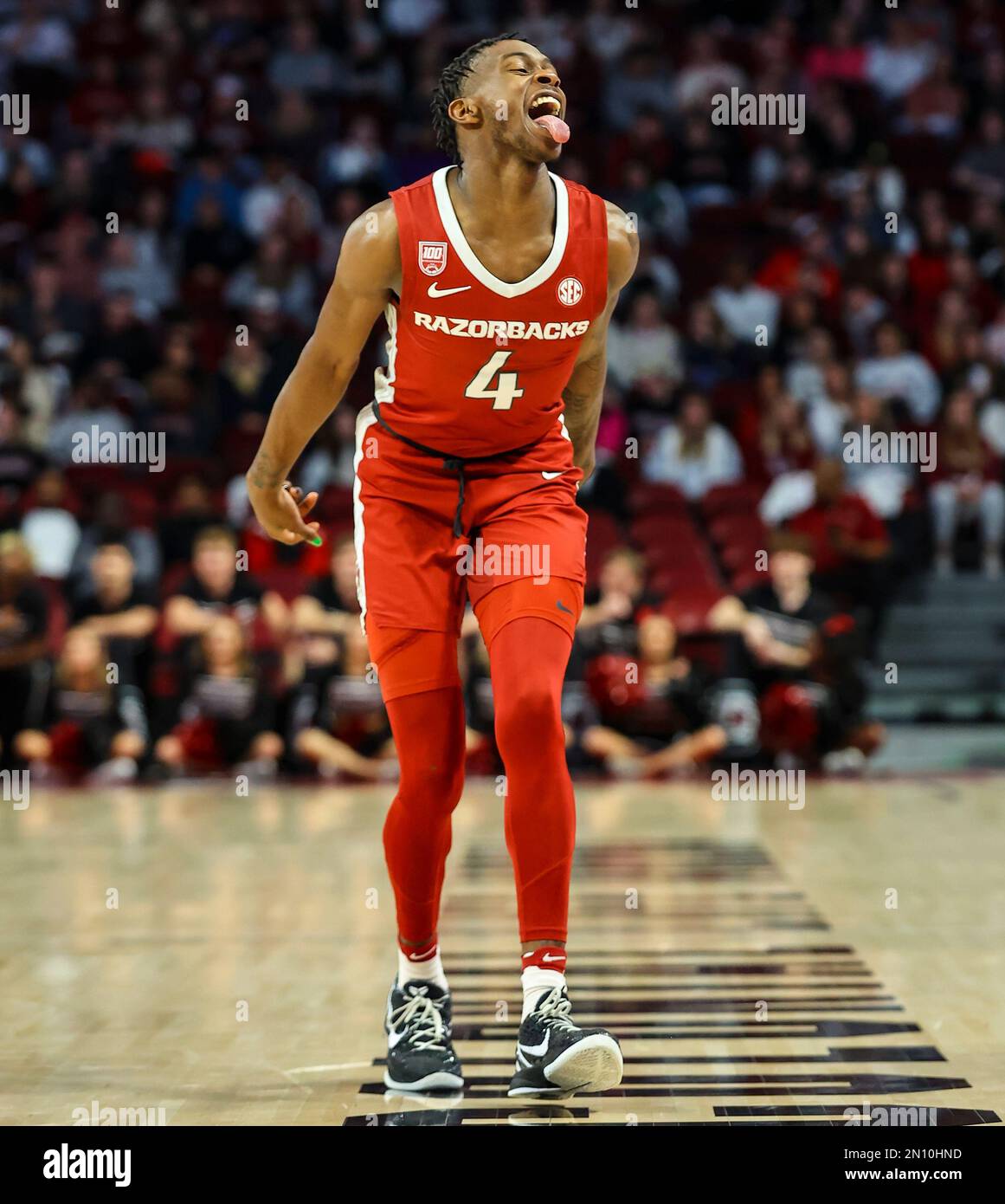 4 février 2023 : Davonte Davis, un jeune de l'Arkansas (4), célèbre ...