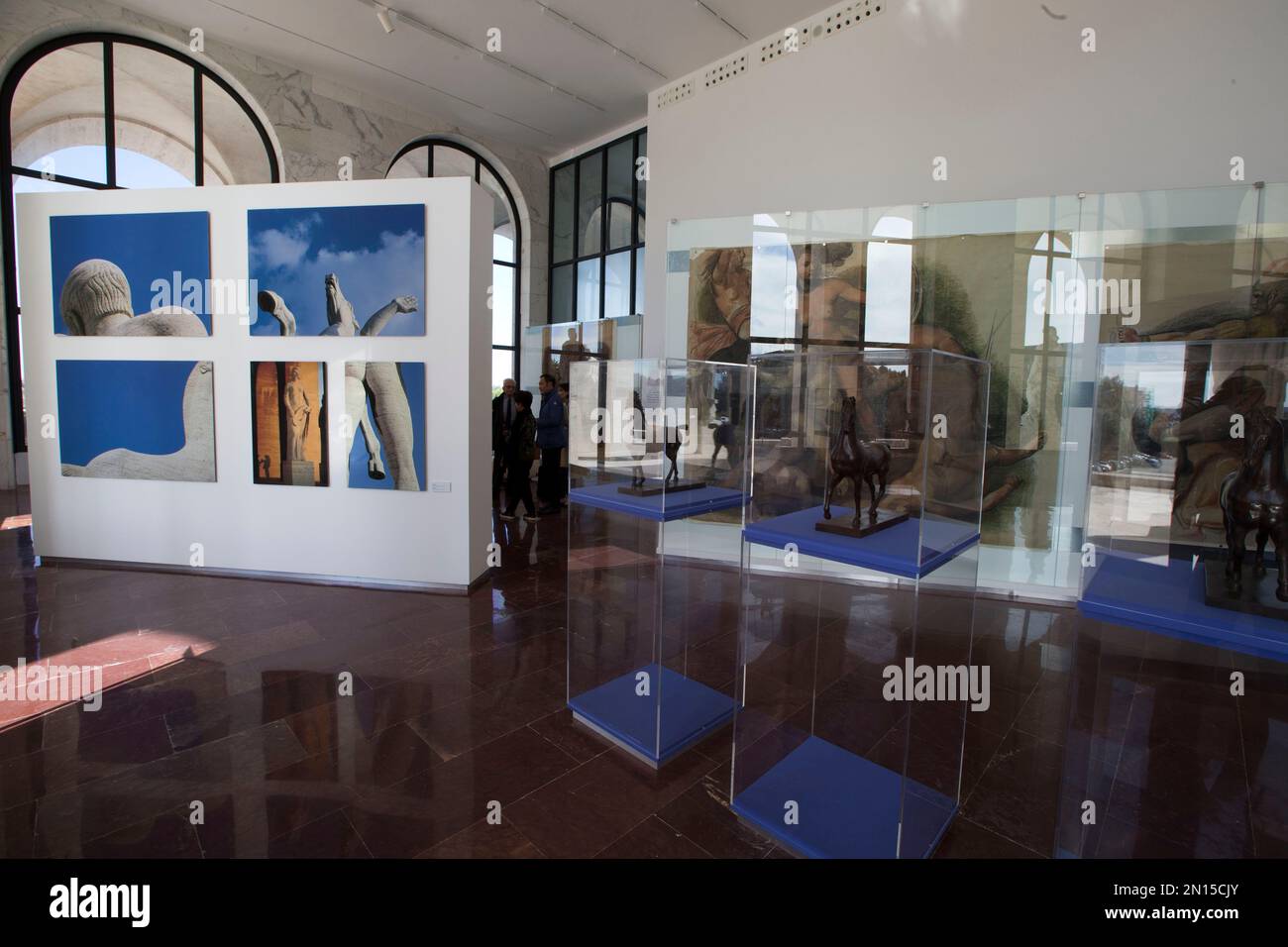 Guests admire the Una Nuova Roma (A New Rome) exhibition held at the ...