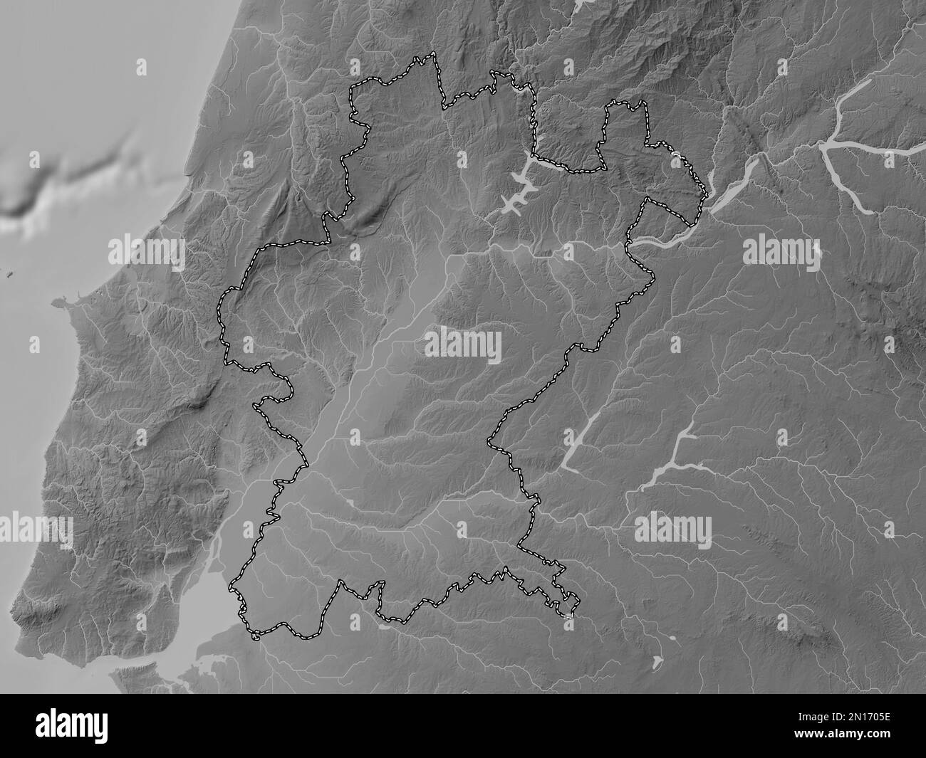 Carte du portugal santarem Banque d'images noir et blanc - Alamy