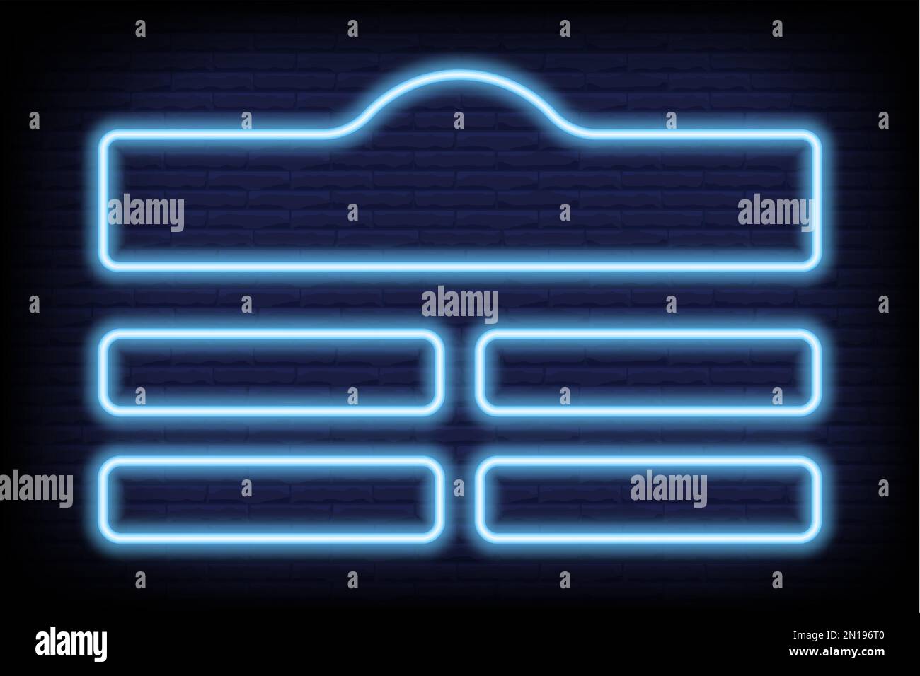 Modèle de jeu Neon Quiz.Quatre réponses possibles pour l'examen de ...