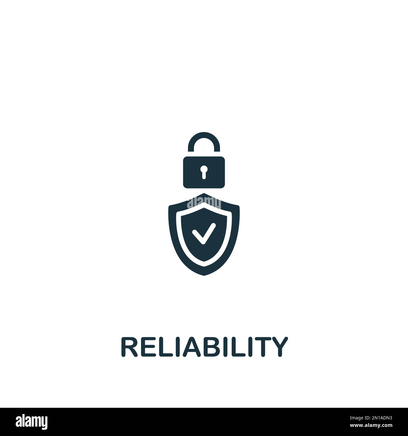 Icône fiabilité. Signe simple monochrome de la collection des valeurs ...