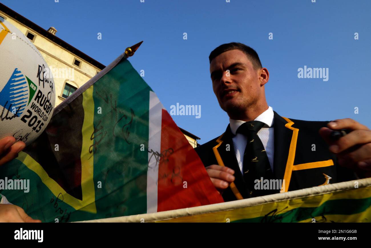 CAPTION CORRECTION, CORRECTS DAY OF WEEK - South Africa's rugby player ...