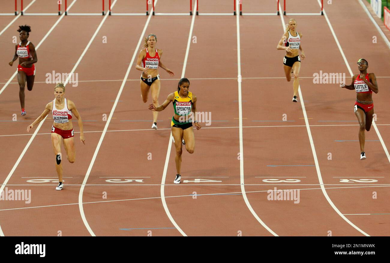 Trinidad and Tobago's Sparkle McKnight, Denmark's Sara Slott Petersen ...