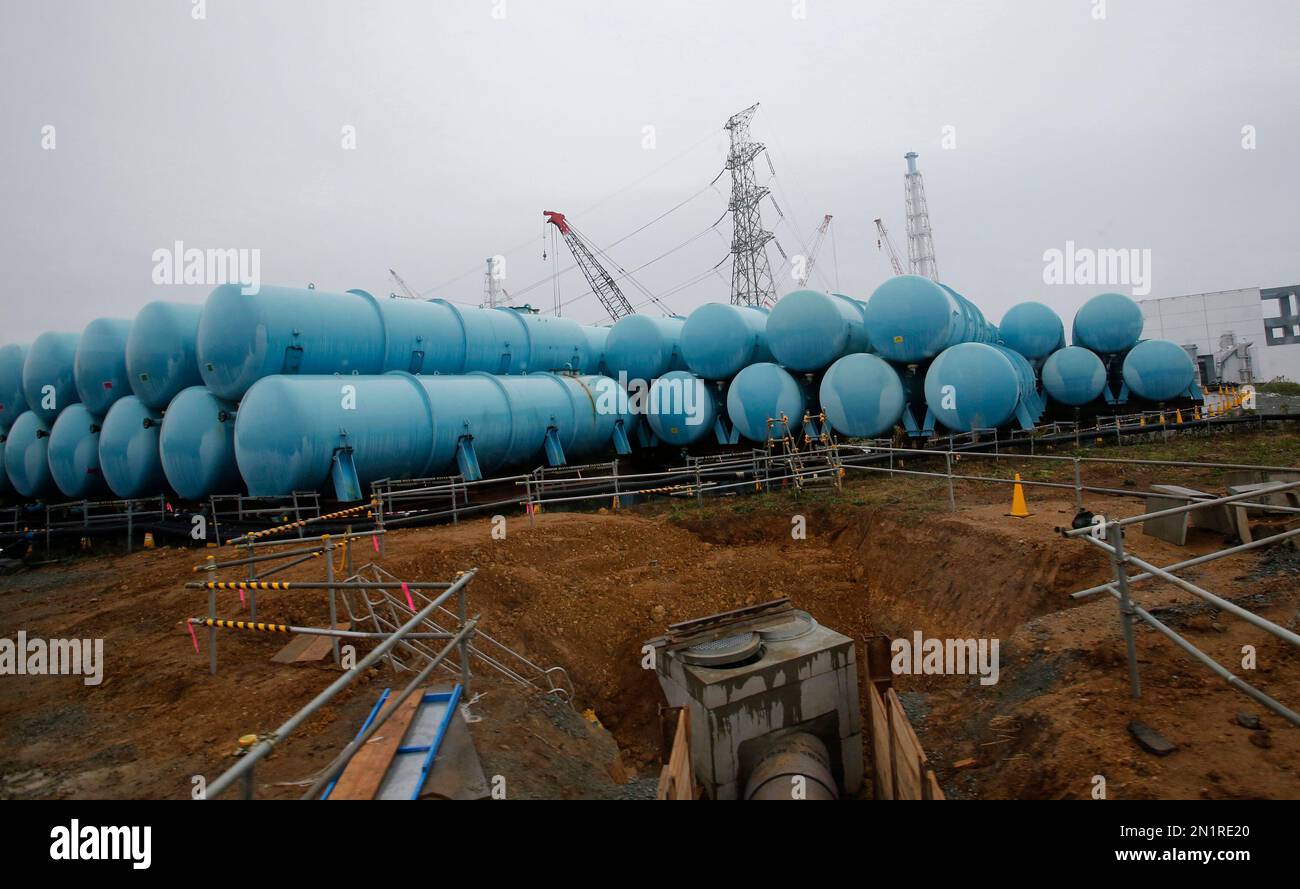 FILE - This Nov. 12, 2014 file photo shows water tanks that store ...