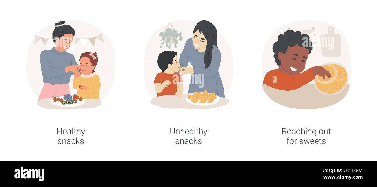 Ensemble d'illustrations vectorielles de dessin animé isolées pour ...