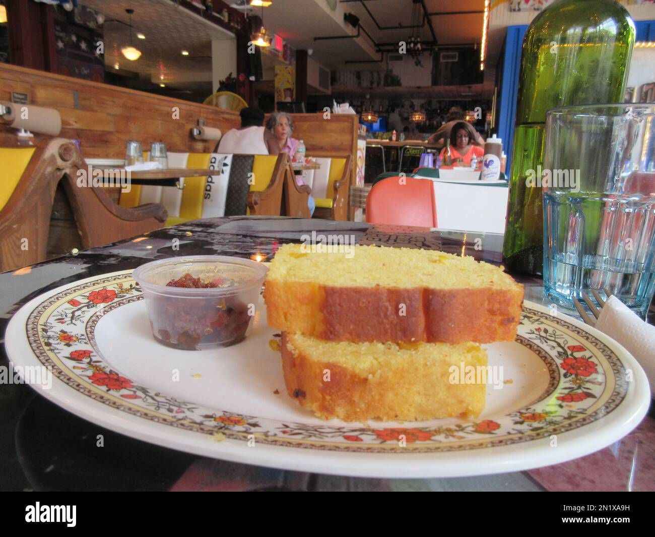 This June 25, 2015 photo shows a serving of cornbread at Streetbird ...