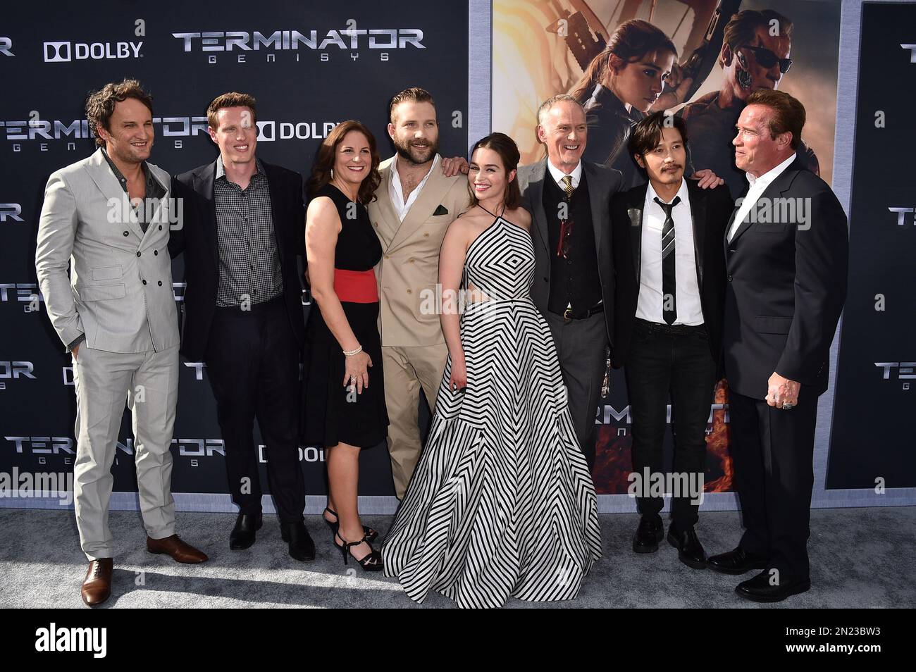 Jason Clarke, David Ellison, Dana Goldberg, Jai Courtney, Emilia Clarke ...