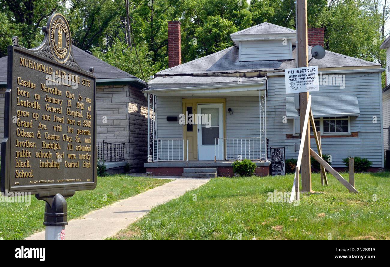 This Friday, May 15, 2015 photo shows the boyhood home of Muhammad Ali ...