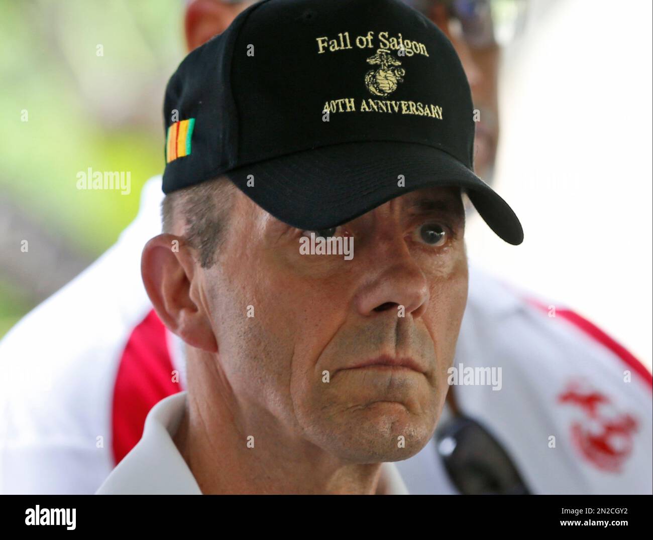 Former U.S. Marine Sgt. Don Nicholas of Green, Ohio, attends the ...