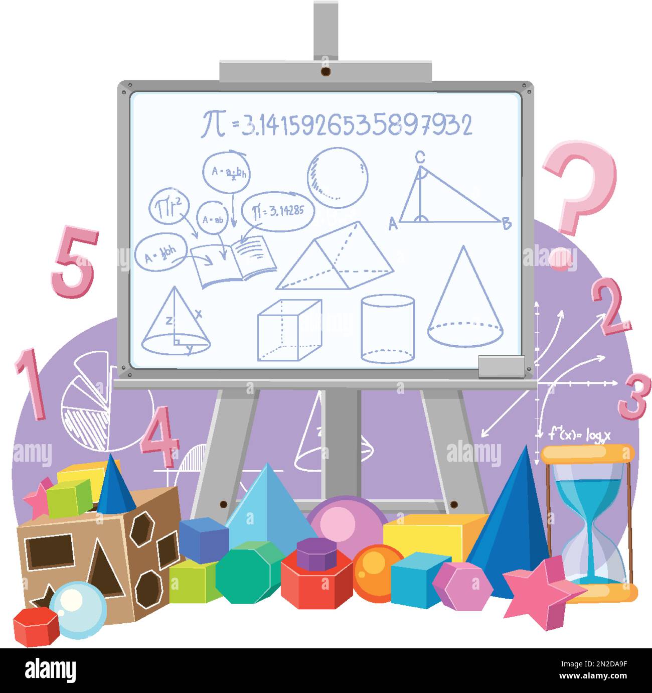 Whiteboard math Banque d'images vectorielles - Alamy