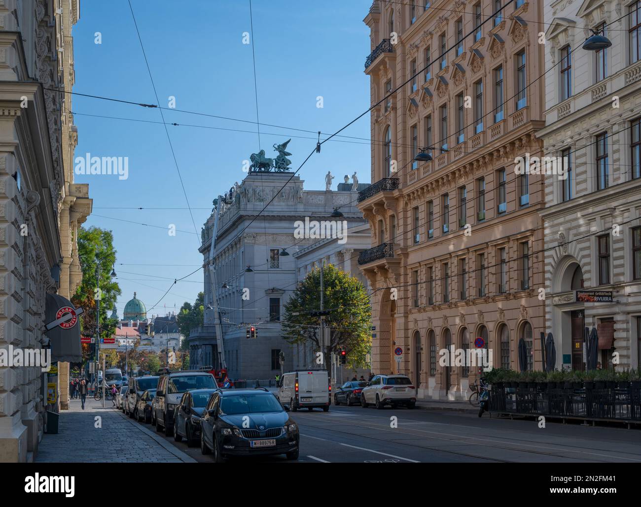 Vue sur les anciens bâtiments de la Vienna Ring Road (Ringstrasse), un ...