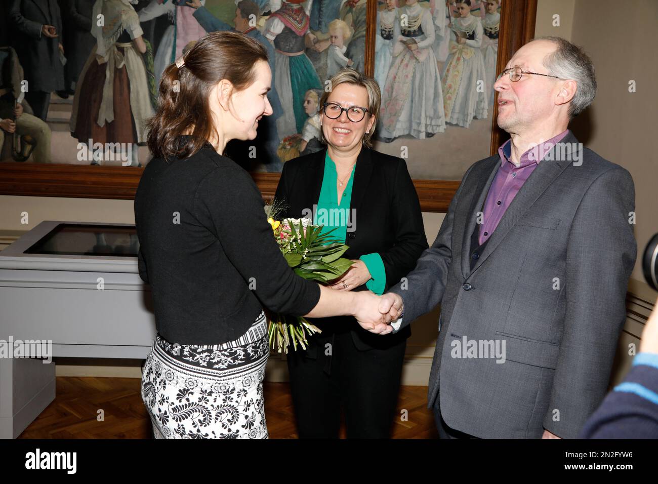 Im Bild: Madlena Mahling, Barbara Klepsch, Stanislaw Brezan ...