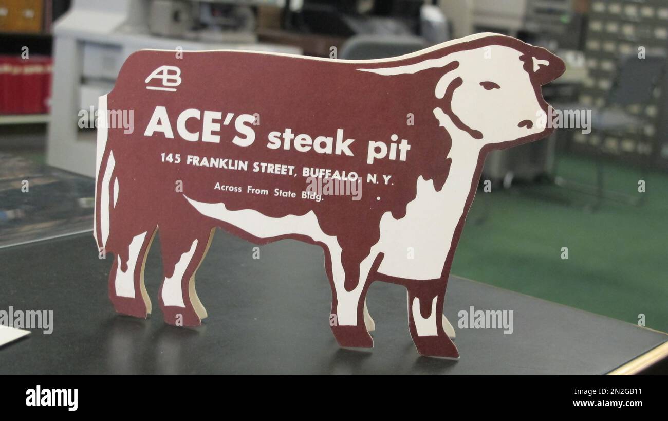 A menu from the 1960s or 1970s from Ace's Steak Pit is shown at the ...