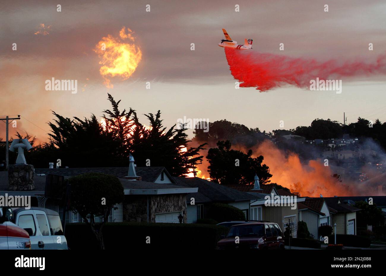 FILE - In this Sept. 9, 2010, file photo, a massive fire following a ...