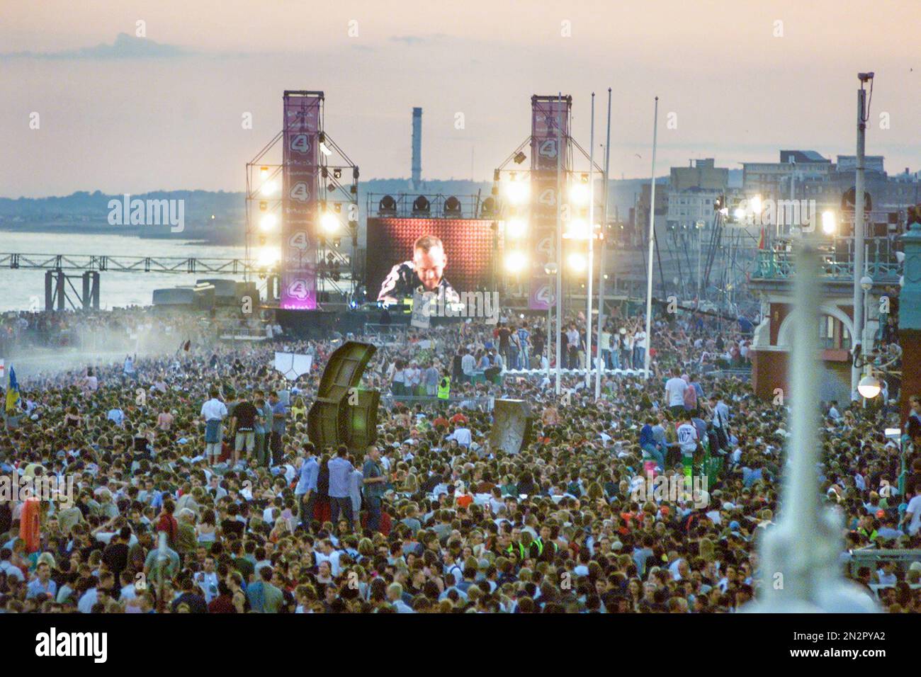 Fatboy slim grande boutique de plage 2002 Banque de photographies et d ...