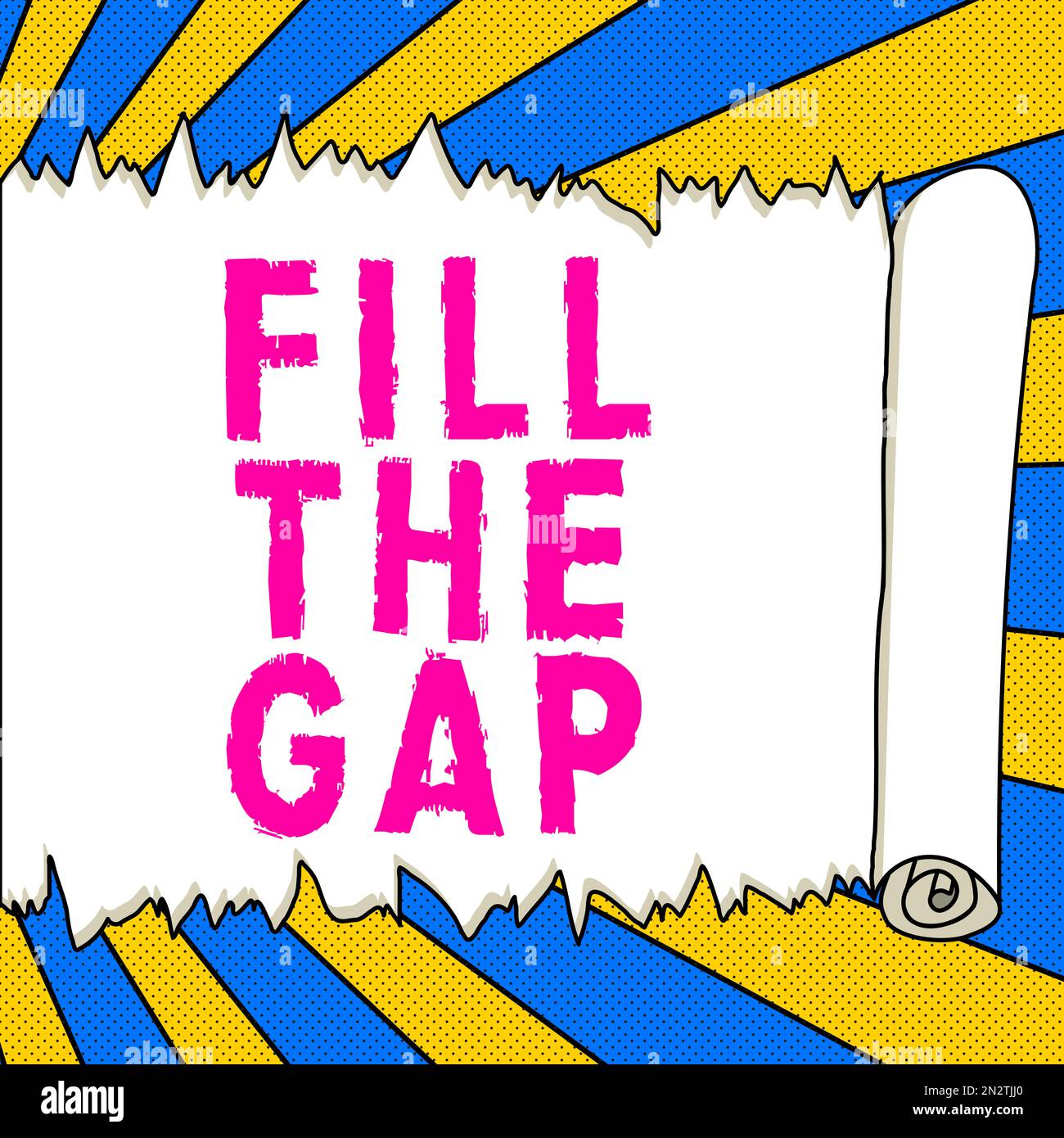 Affichage conceptuel combler l'écart, le concept d'entreprise a mis sa ...