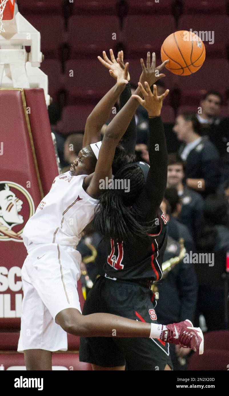 Florida State's Adut Gulgak and North Carolina State's Jennifer ...