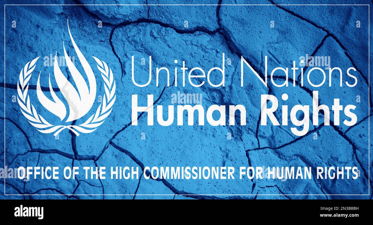 Drapeau du Conseil des droits de l'homme des Nations Unies. Symbole ...