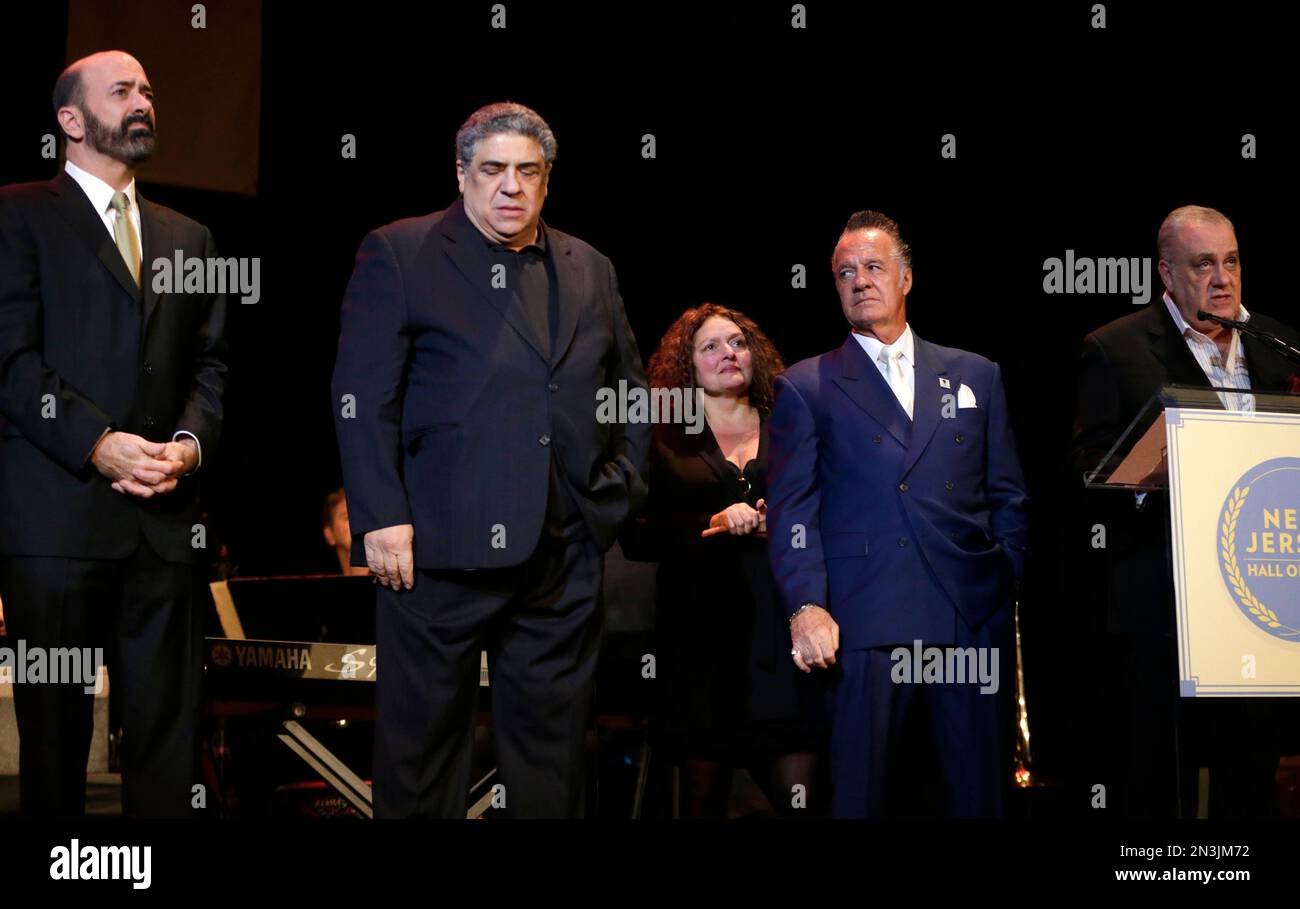 Cast members of the cable series The Sopranos, from left, Matt Servitto ...