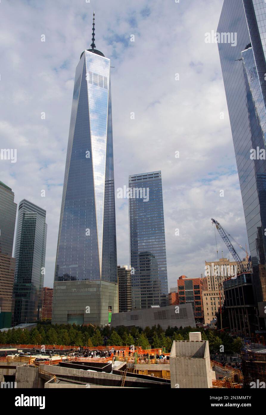 File-This Oct. 18, 2014, file photo shows One World Trade Center in the ...