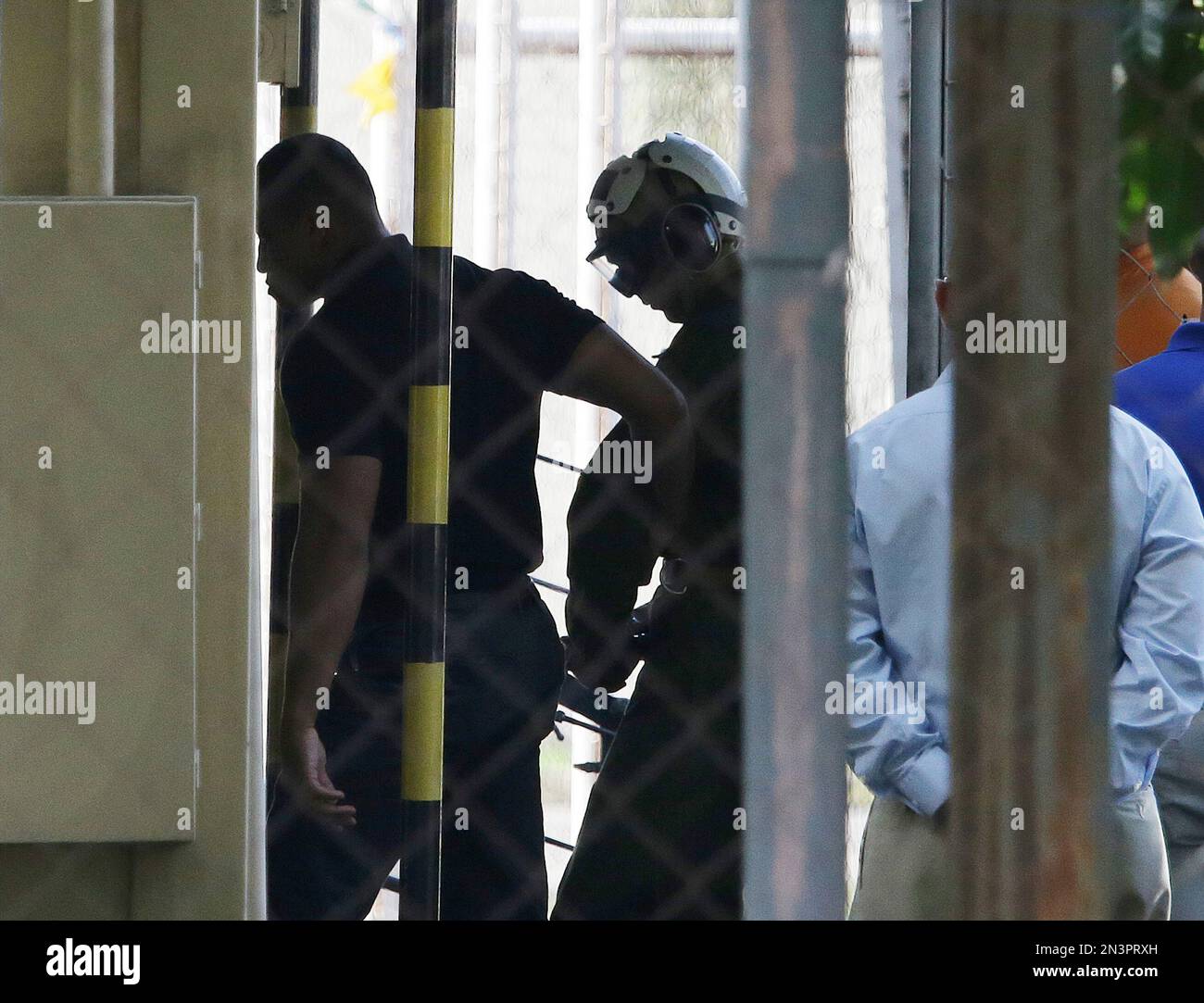 U.S. Marines Pfc. Joseph Scott Pemberton, right, a suspect in the ...