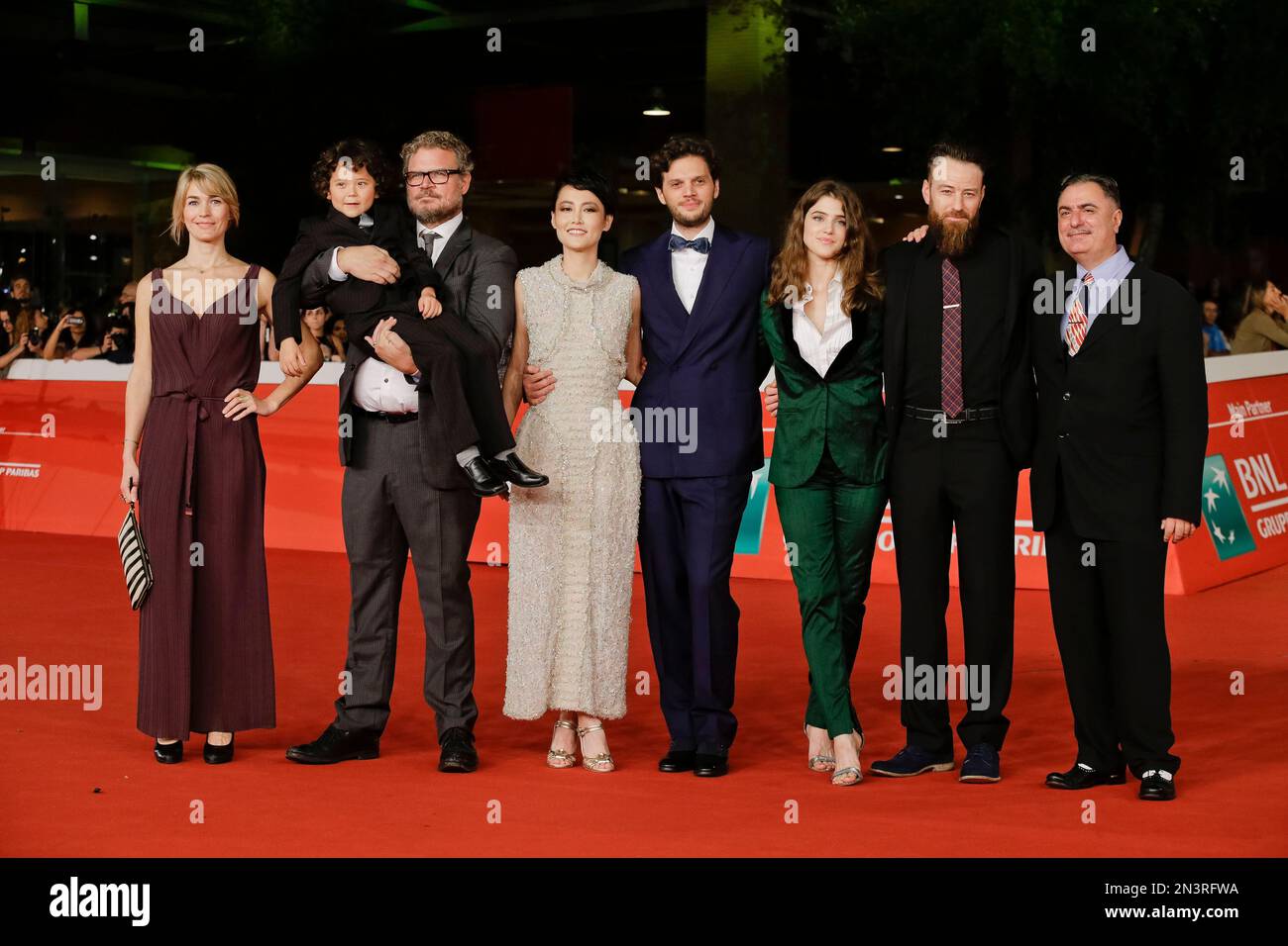 The cast, from left, actors Laura Sofia Bach, Yorick van Wageningen ...