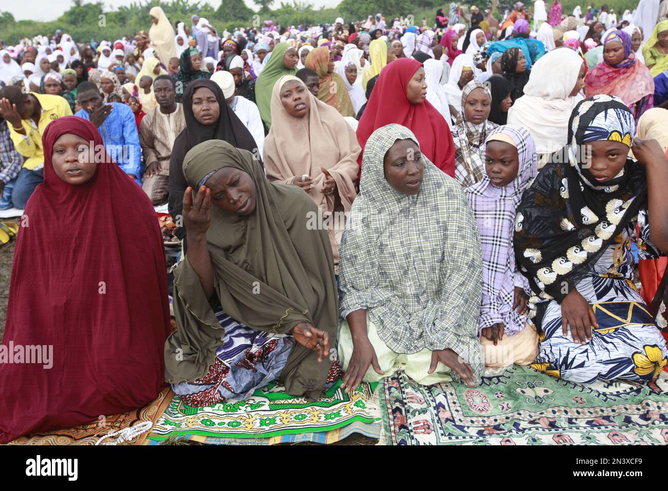 Nigeria Muslims offer Eid al-Adha prayers in Lagos, Nigeria, Saturday ...