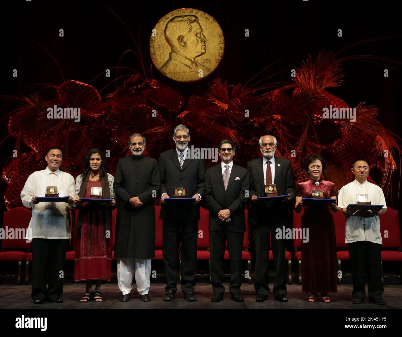 The 2014 Ramon Magsaysay Awardees, from left, Randy Halasan from the ...