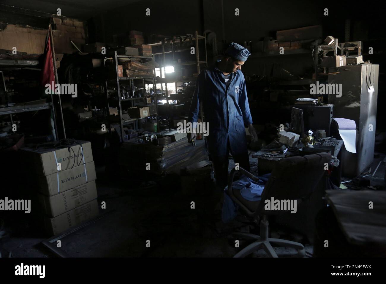 In this Sunday, Aug. 10, 2014 photo, Ahmad Baraka, 25, a Palestinian ...