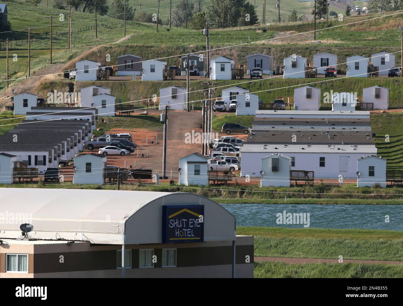 In this Monday, June 9, 2014 photo shows a temporary housing ...