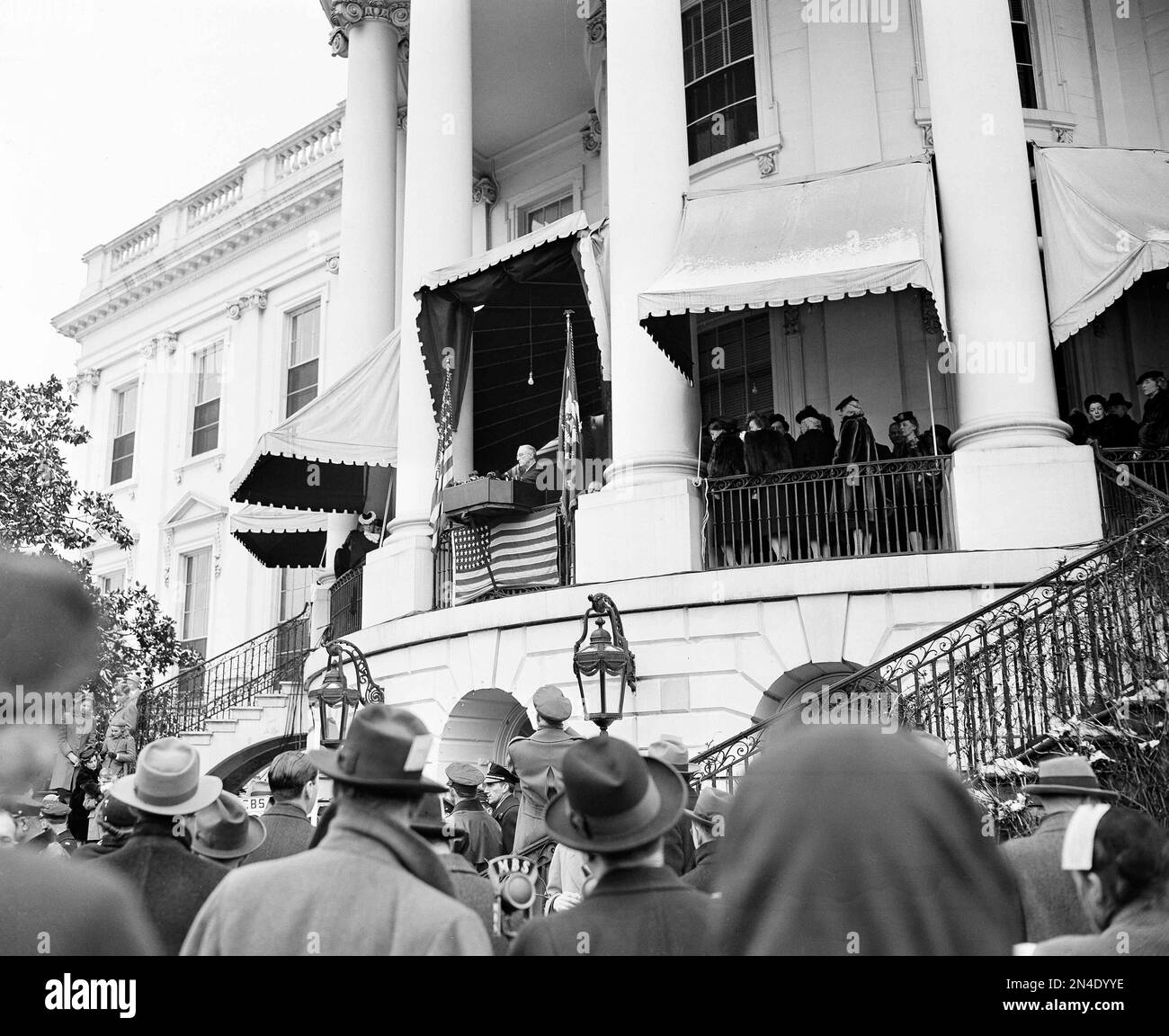 President Franklin D. Roosevelt delivers his fourth term inaugural ...
