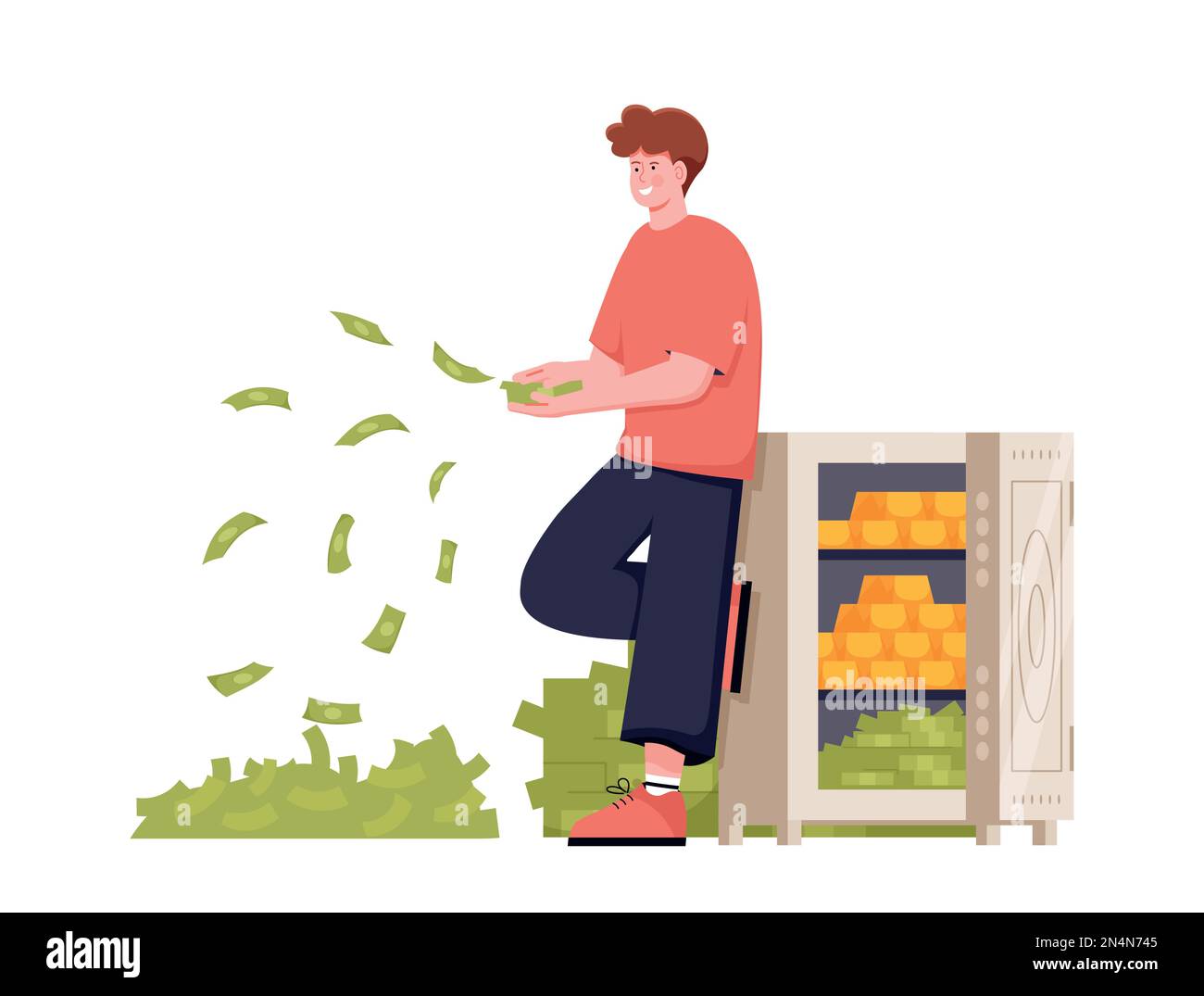 Liasse de billets de banque Banque d'images vectorielles - Alamy