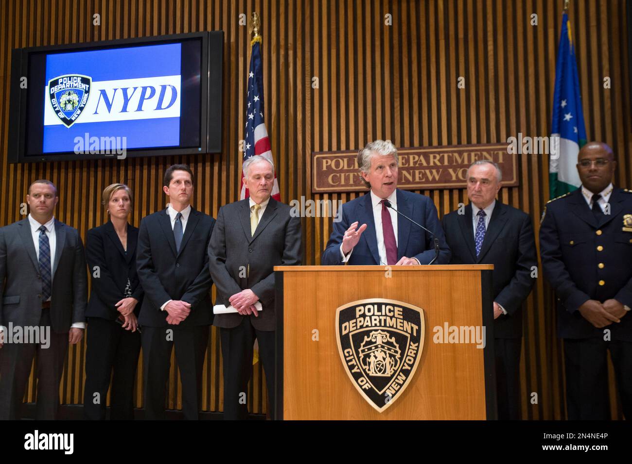 Manhattan District Attorney Cyrus Vance Speaks Alongside Police