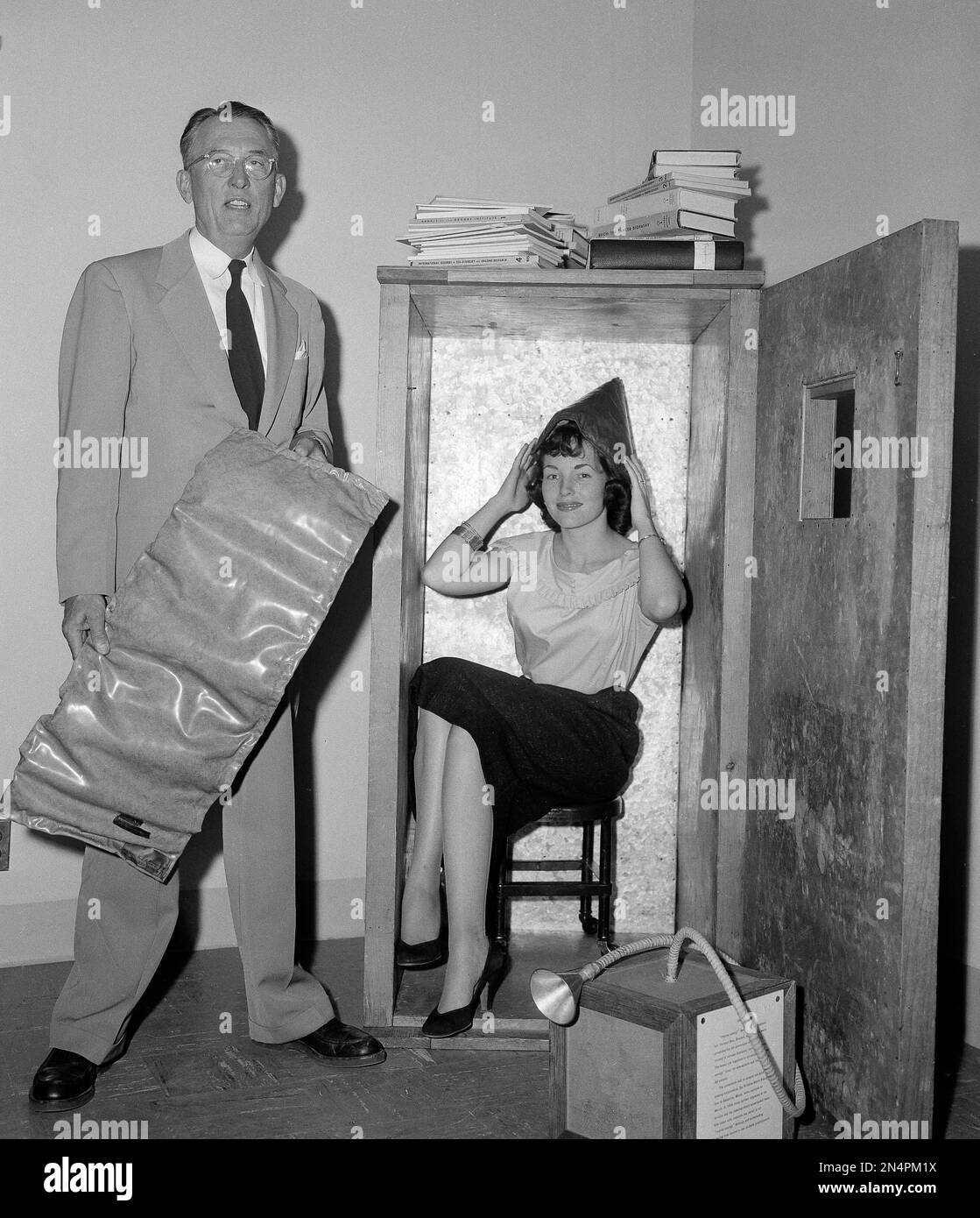 Orgone energy accumulators are exhibited by George P. Larrick ...