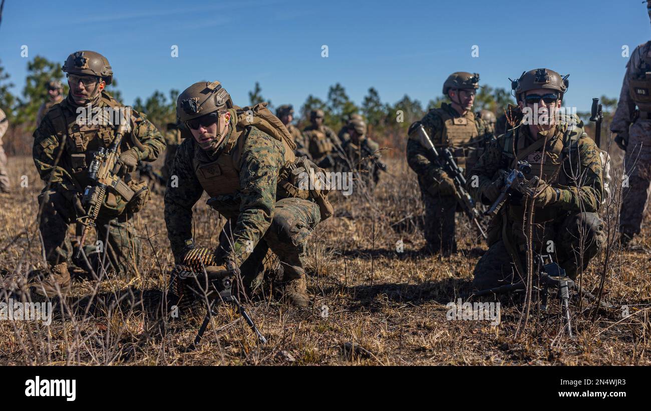 ÉTATS-UNIS Les Marines, avec l'équipe de débarquement du bataillon 1/6 ...