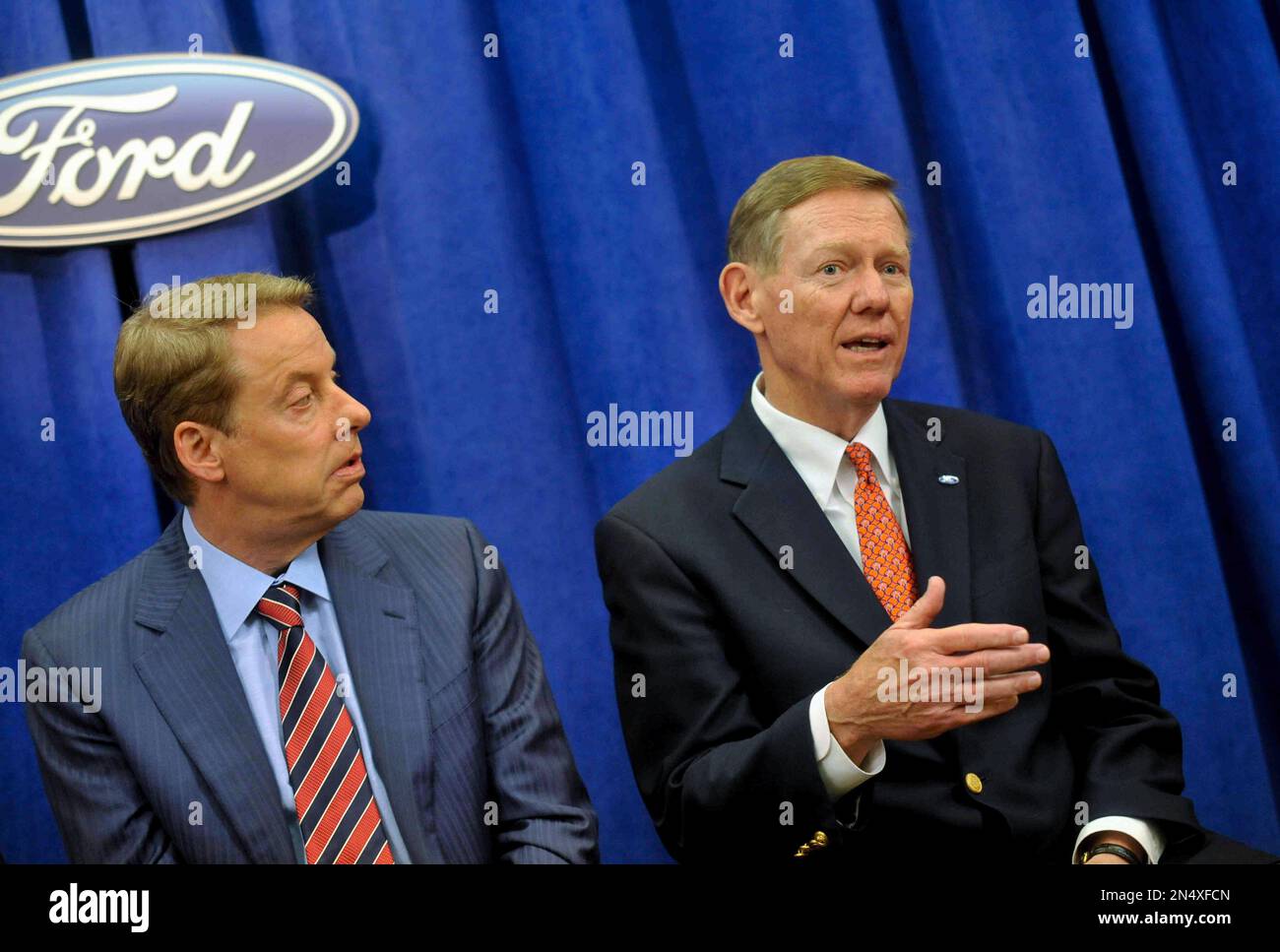 Ford Motor Co. CEO and President Alan Mulally, right, reflects on his many accomplishments ...