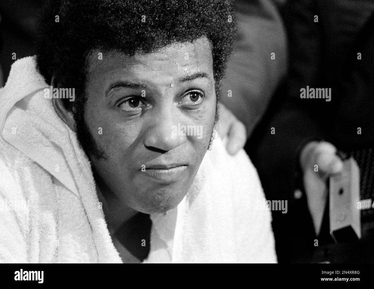 FILE - In this Feb. 16, 1970, file photo, a defeated Jimmy Ellis as ...
