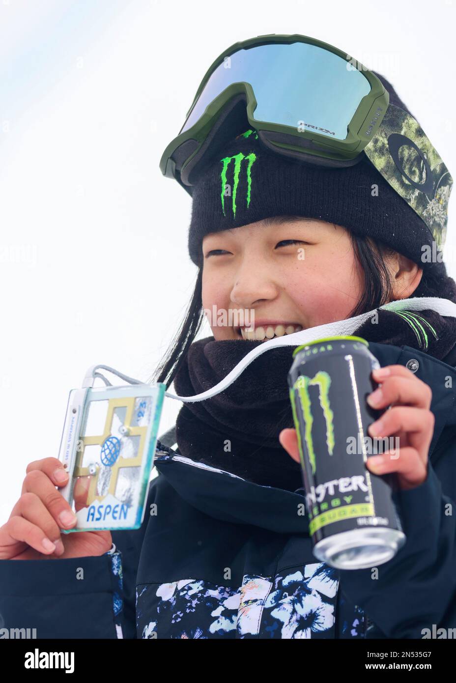 FILE -South Korea's Gaon Choi celebrates on the X Games Aspen podium ...
