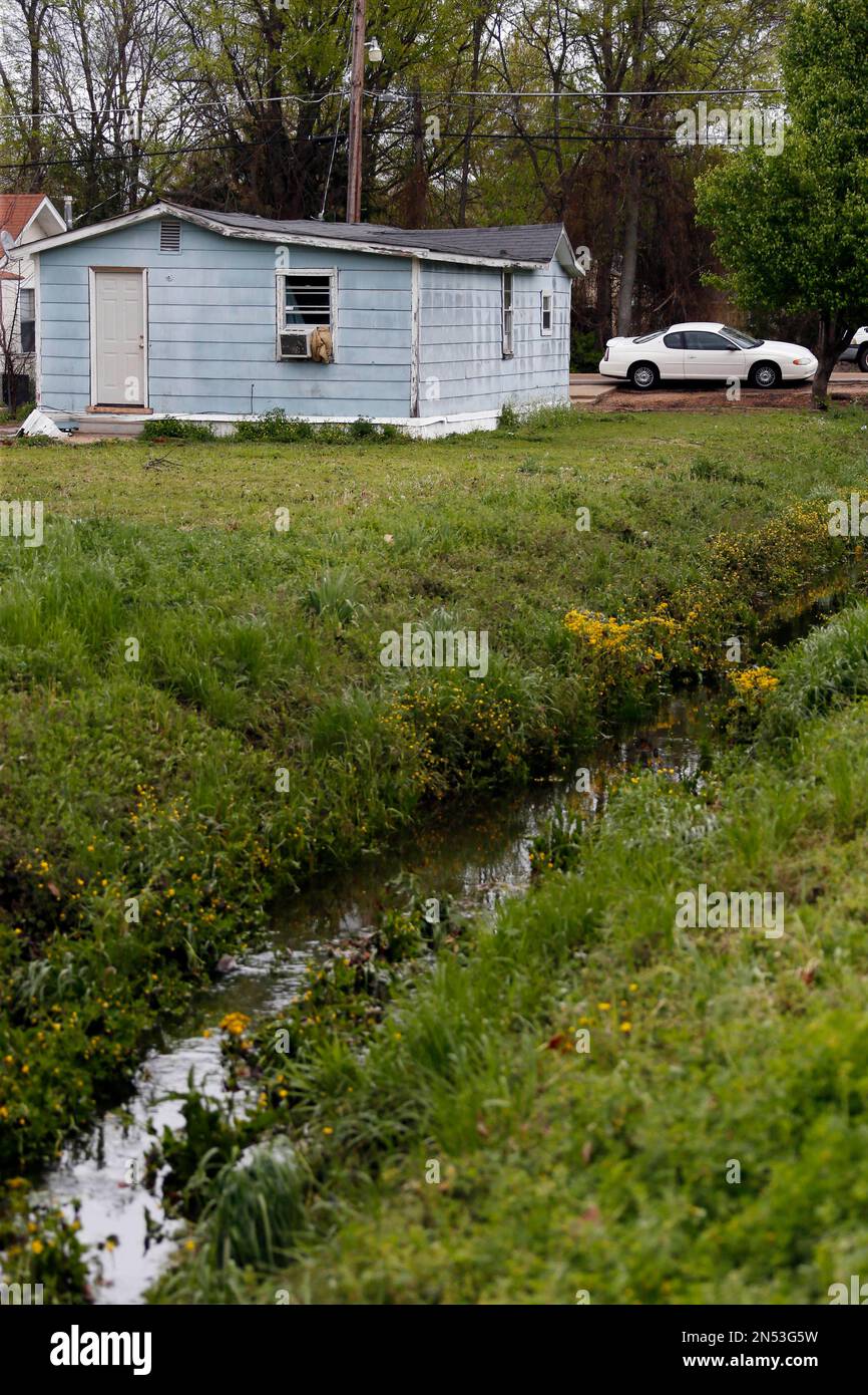This is a Monday, April 7, 2014 photograph of a rain swollen culvert ...