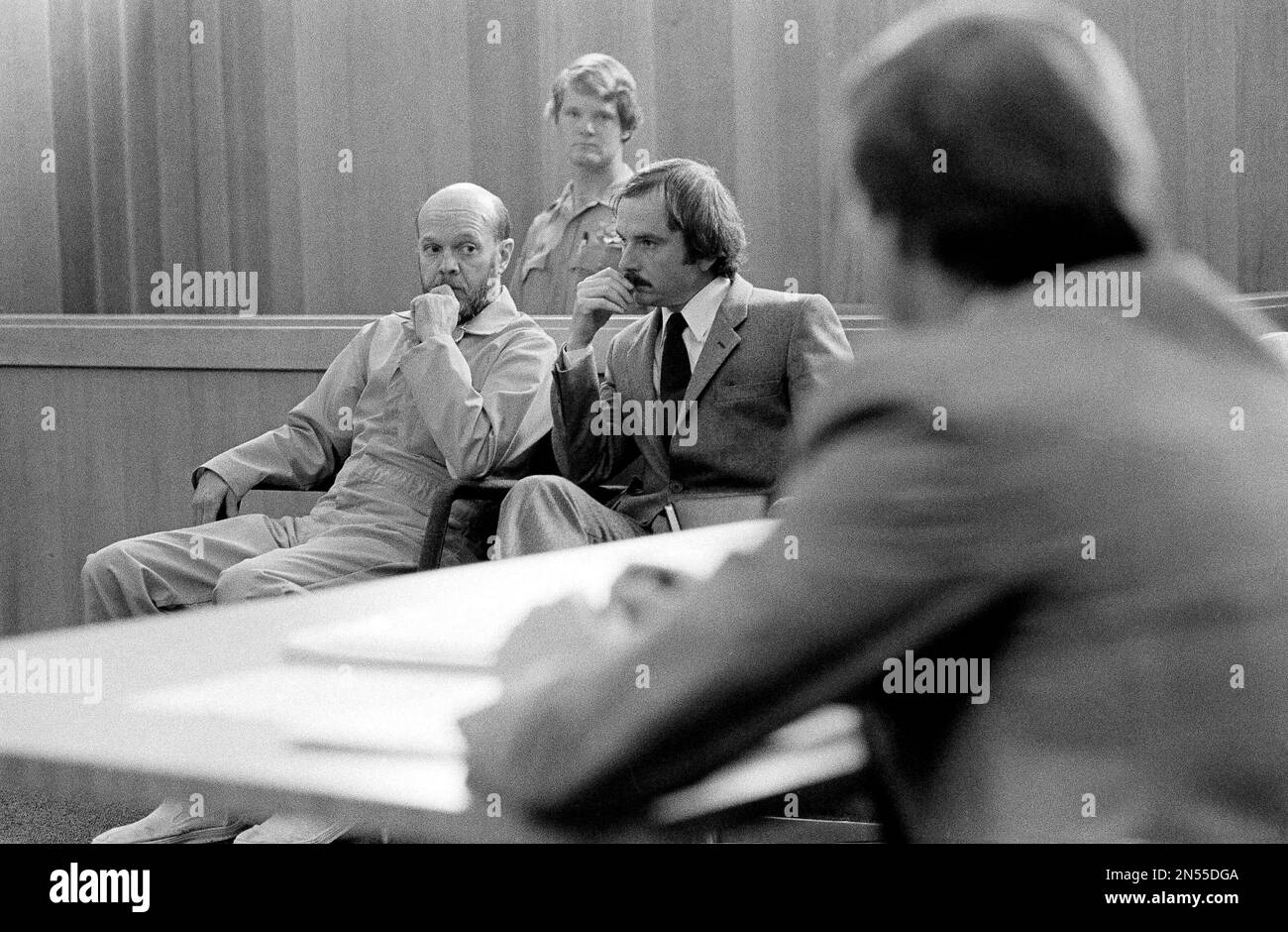 David Joseph Carpenter, left, sits next to public defender Larry Biggam ...