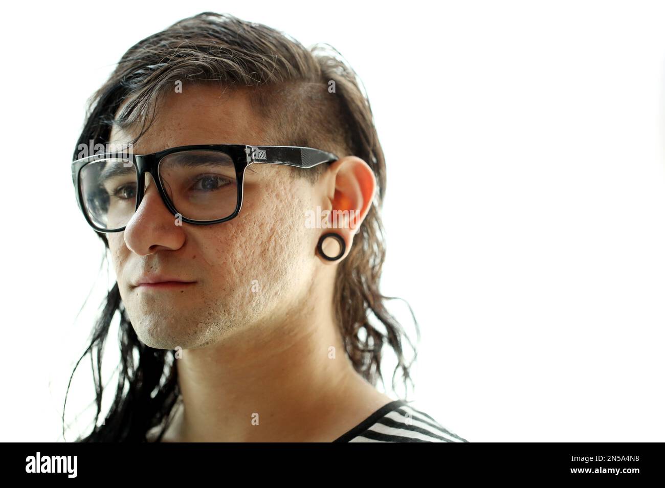 Skrillex poses for a portrait on Thursday, March 6, 2014 in Los Angeles ...