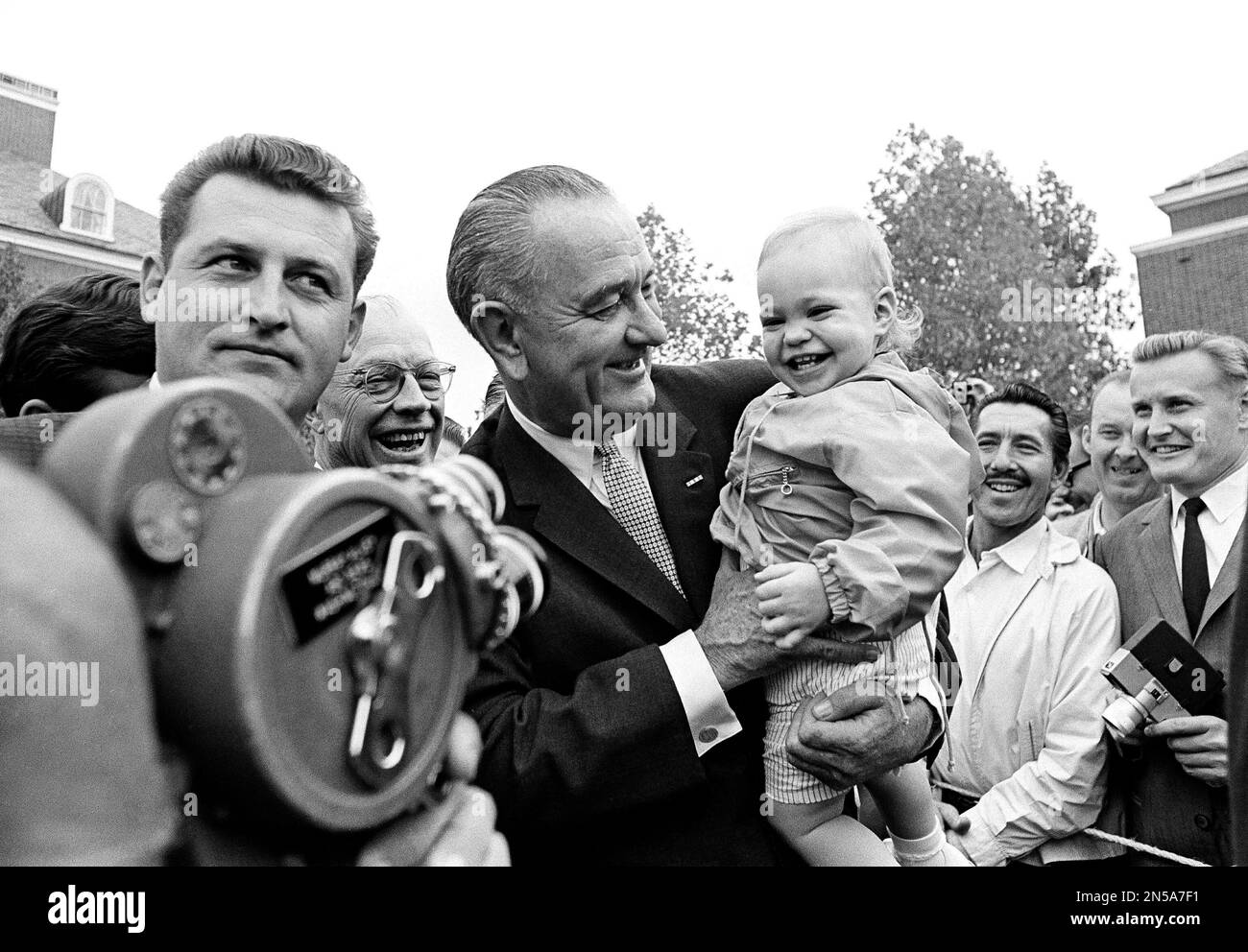 She's too young to vote, but 15-month-old Kathy Swartz obviously went ...
