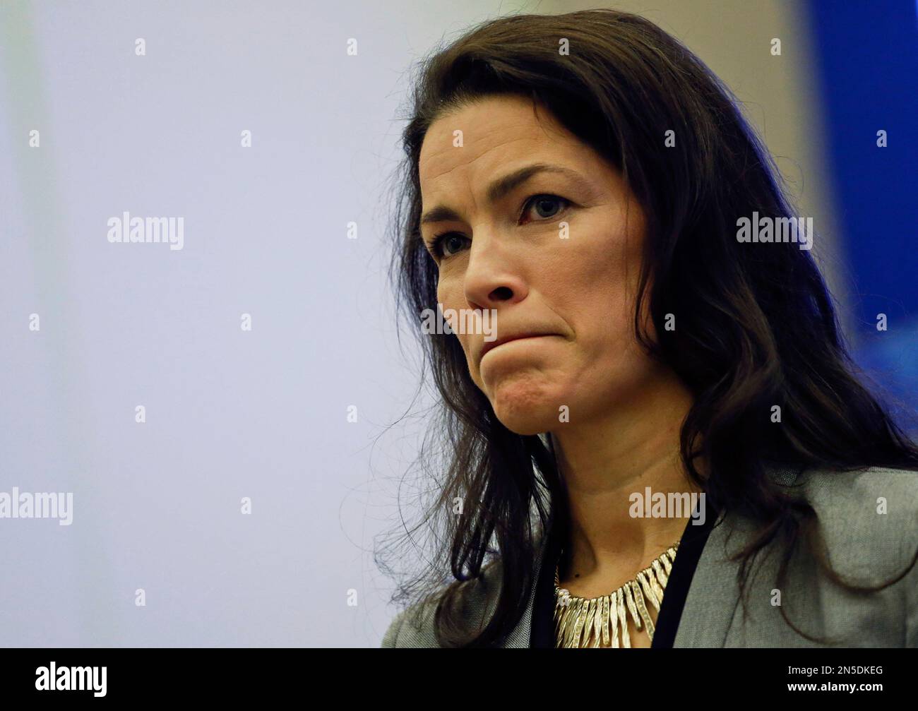 Former Olympic figure skater Nancy Kerrigan speaks after a screening of ...
