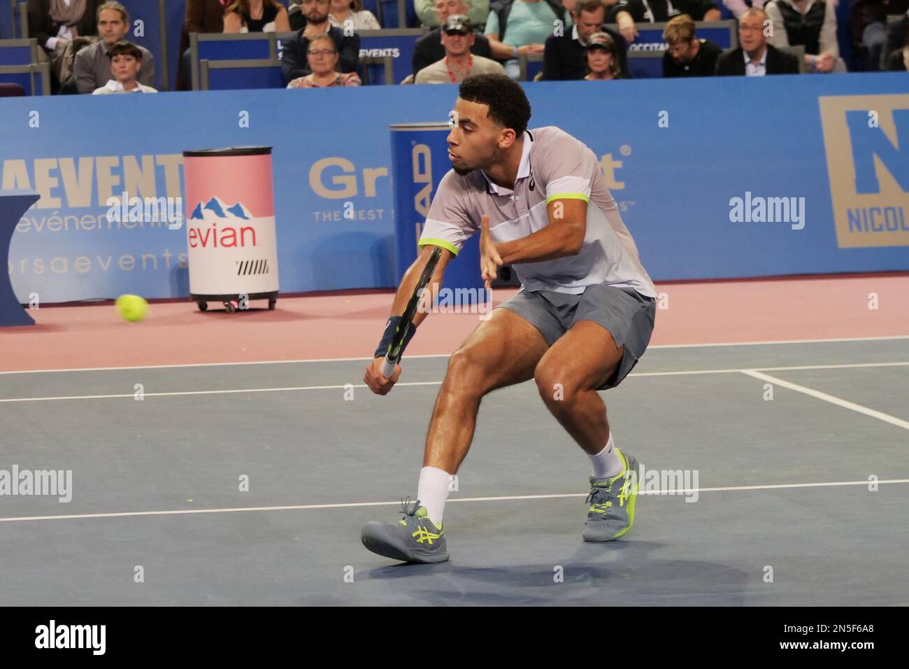 8 février 2023, Rome, France: Arthur fils (FRA) en action contre Roberto Bautista-Agut (SPA ...