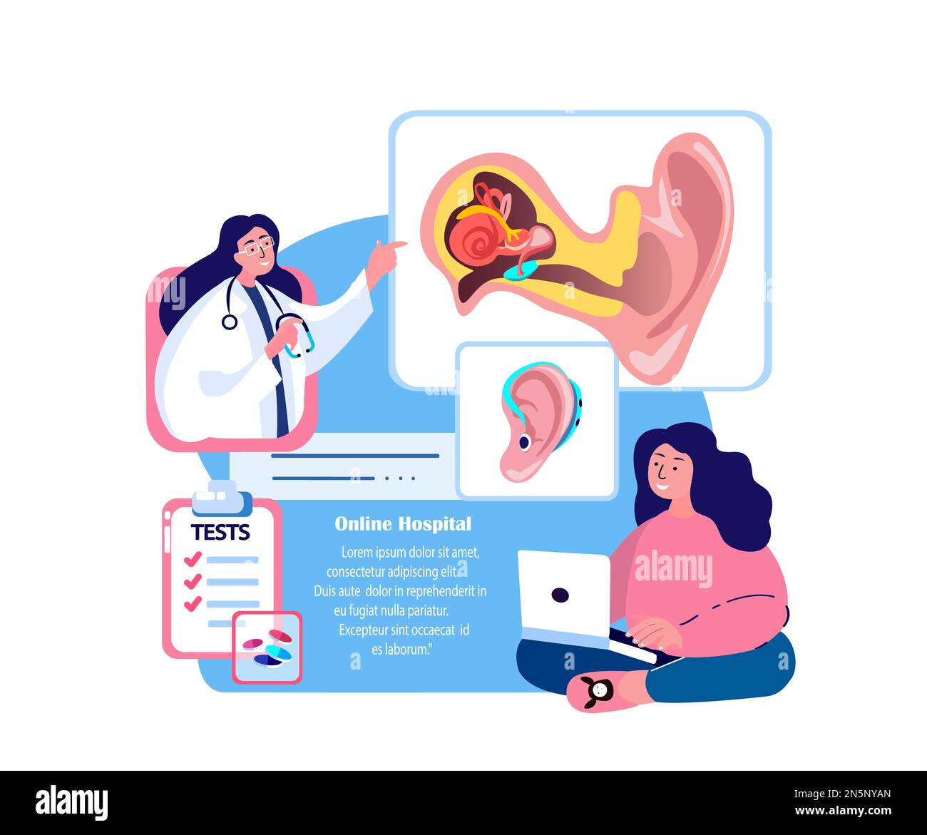 Auricular therapy Banque d'images détourées - Alamy