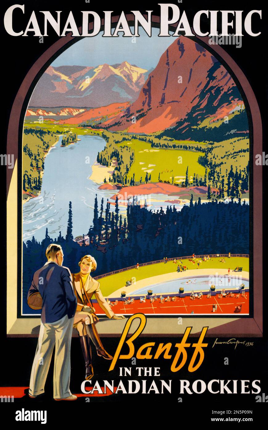 Canadian pacific vintage travel poster Banque de photographies et d ...