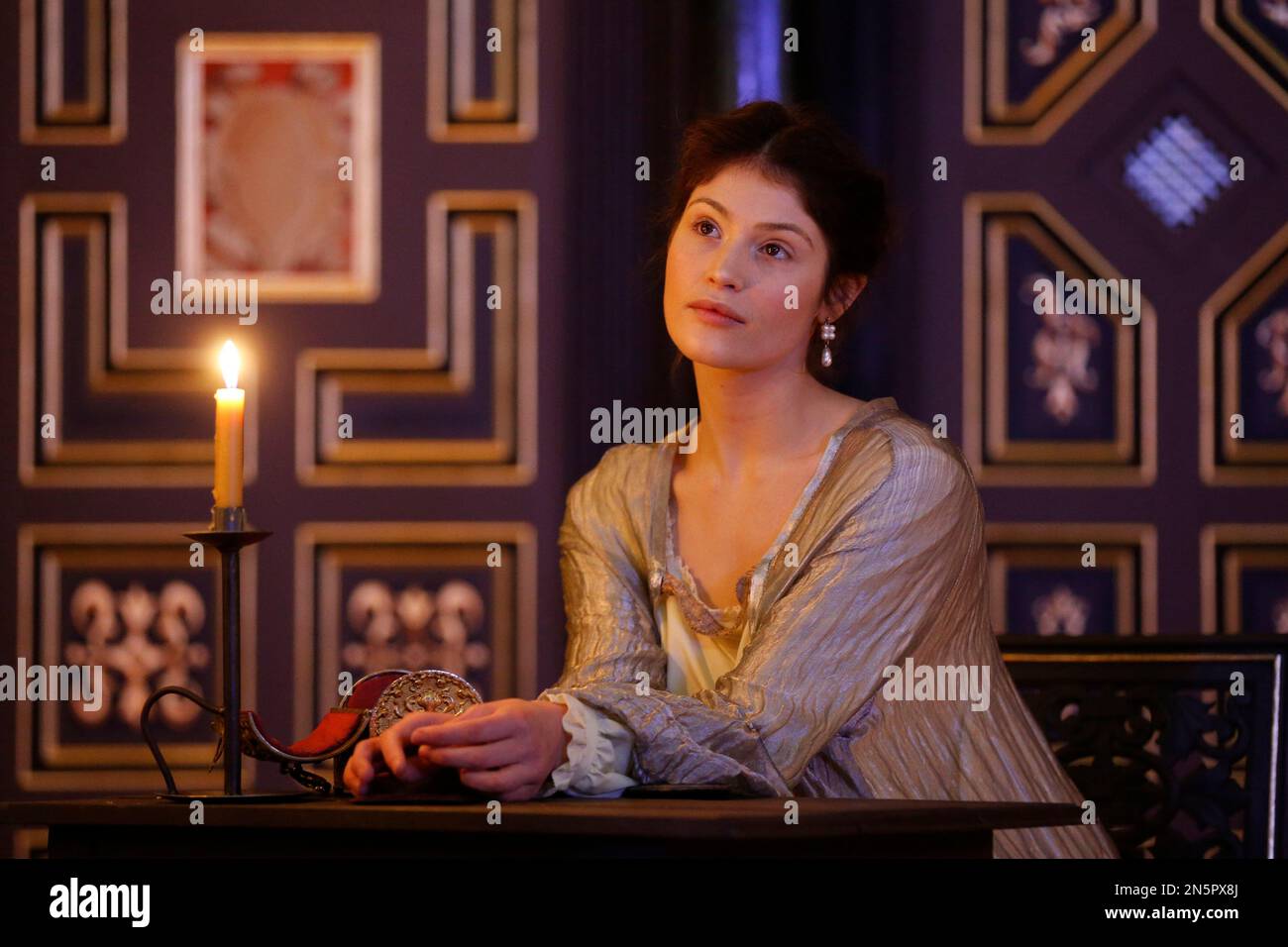 British actress Gemma Arterton as The Duchess of Malfi acts in a scene ...